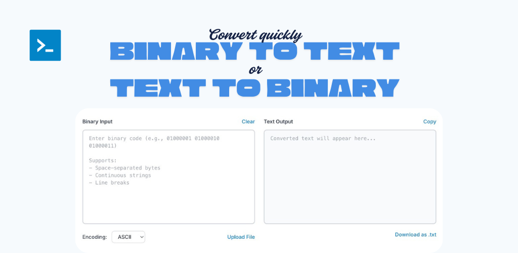 Online Text to Binary Converter - Convert ASCII to Binary